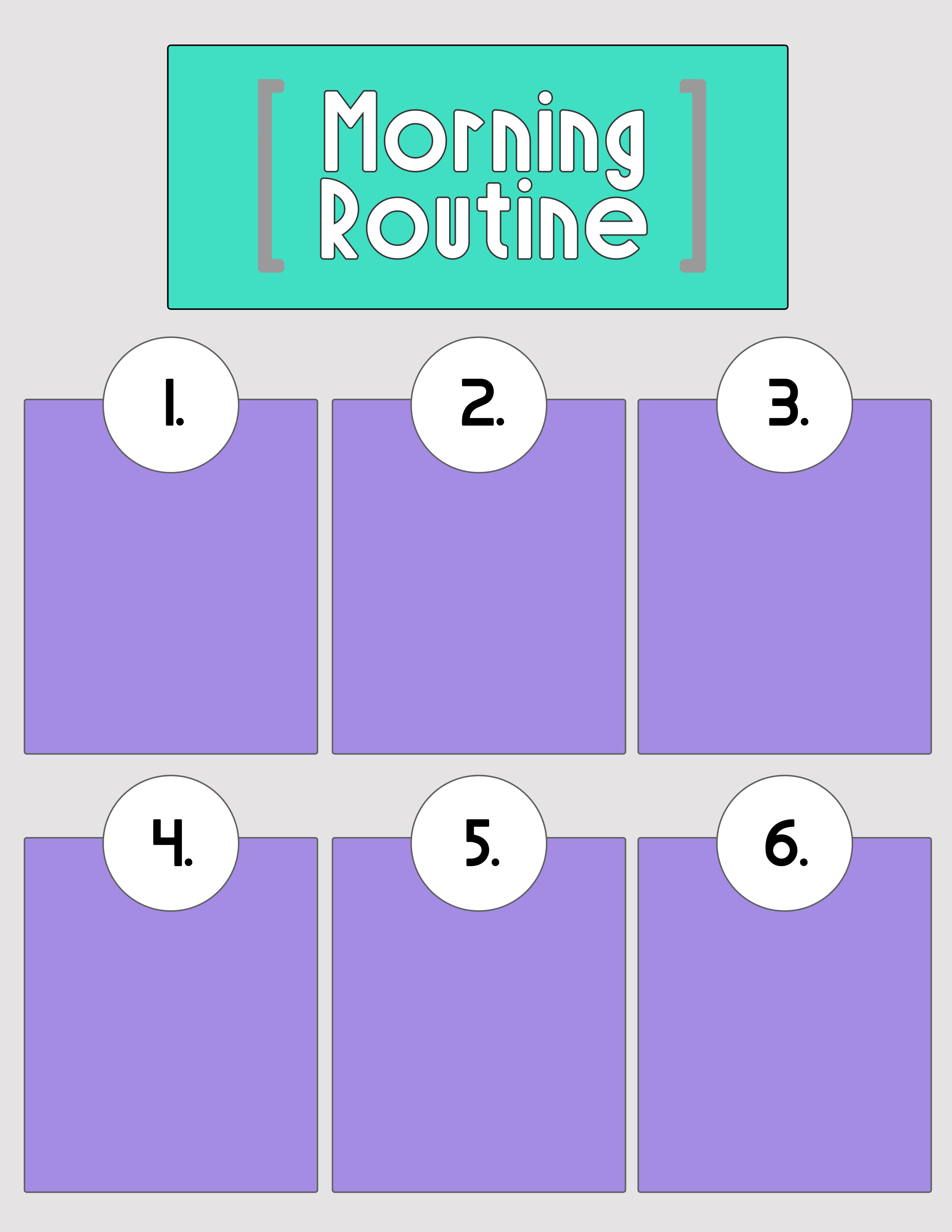 Blank Morning Routine Printable
