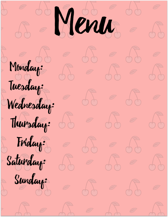 DIY Menu Board With Free Printable Menu - Over The Big Moon